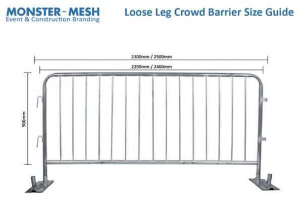 Standard Crowd Barrier Covers | Budget-Friendly Tailored Fit
