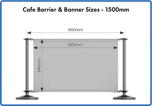 Premium 15kg Café Barriers – Stainless Steel | Monster-Mesh
