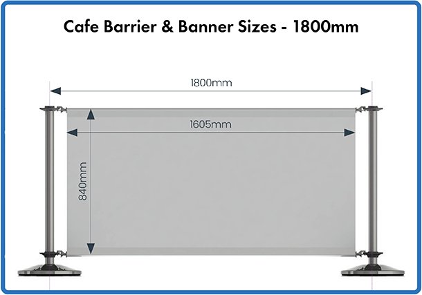 Premium 15kg Café Barriers – Black | Monster-Mesh
