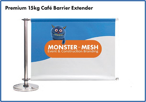 Premium 15kg Café Barriers – Black | Monster-Mesh