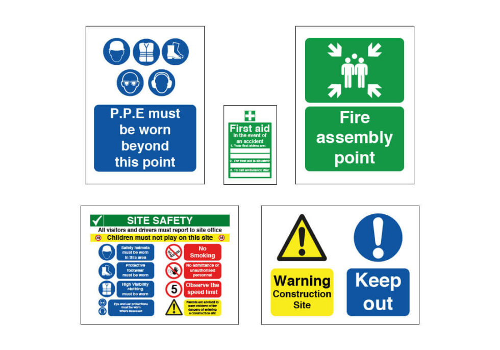 Construction Site Safety Signs & Signage Packs
